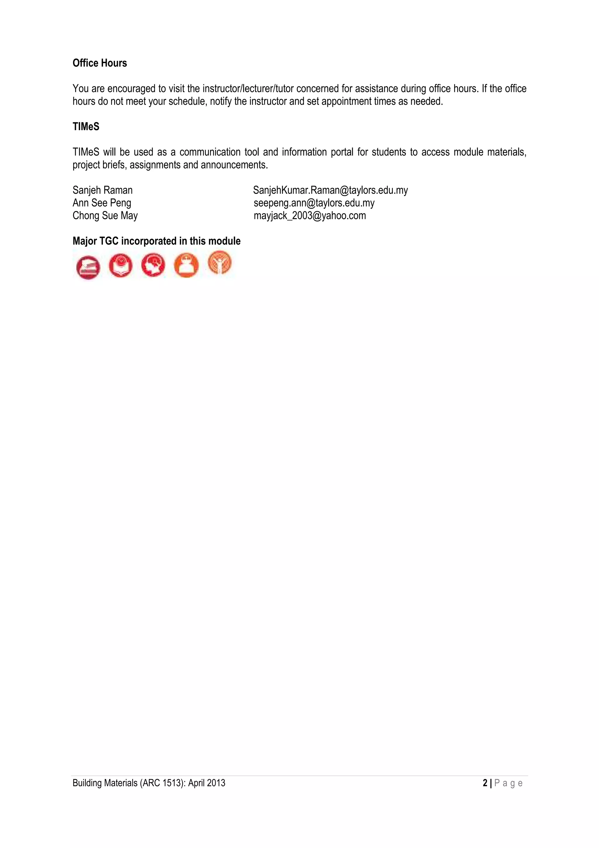 Building materials module outline | PDF