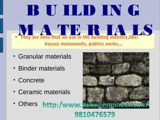 Building Construction Material Used Modern Materials Tutorial Notes PDF ...