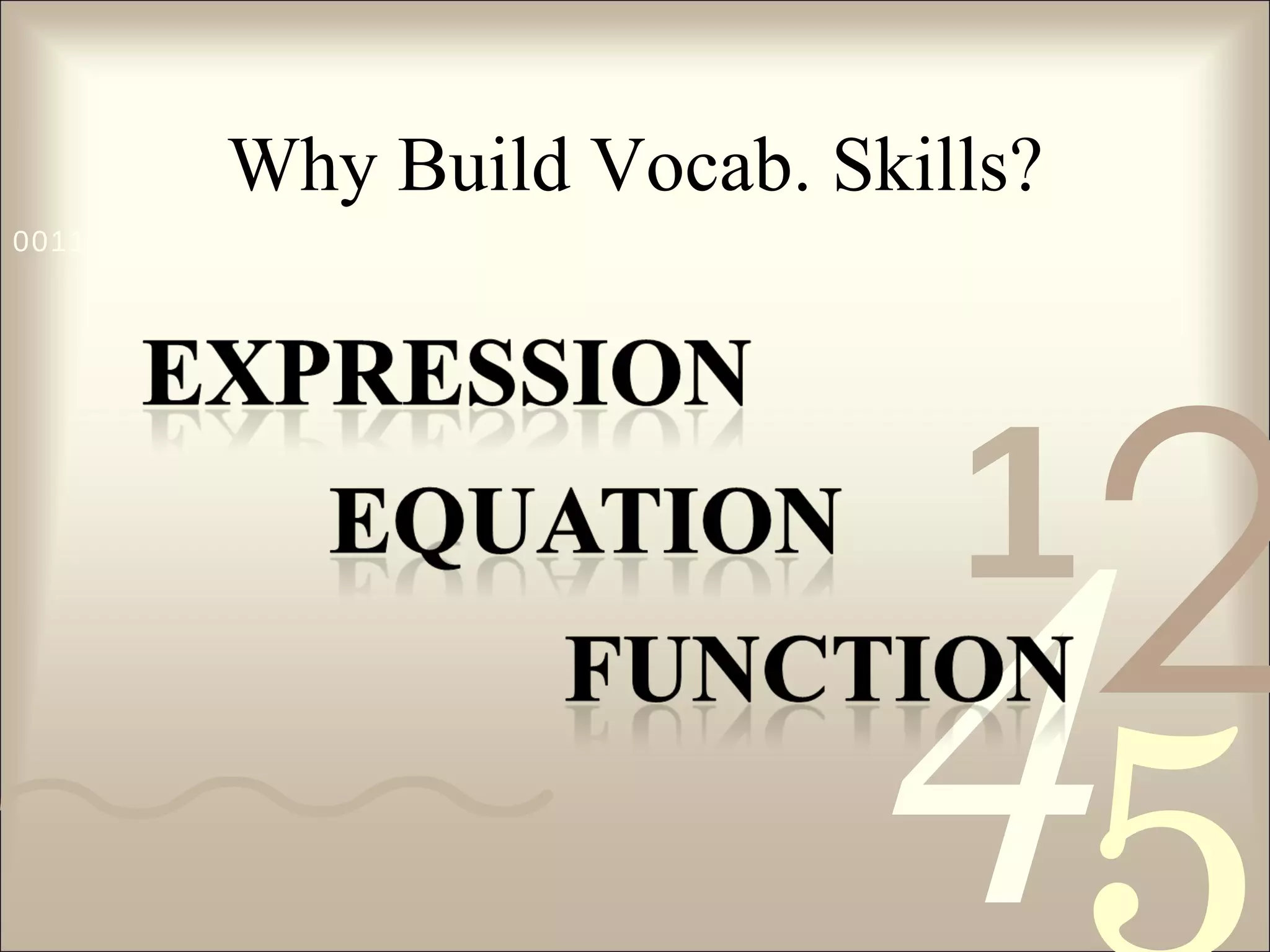 Building math vocabulary skills | PPT