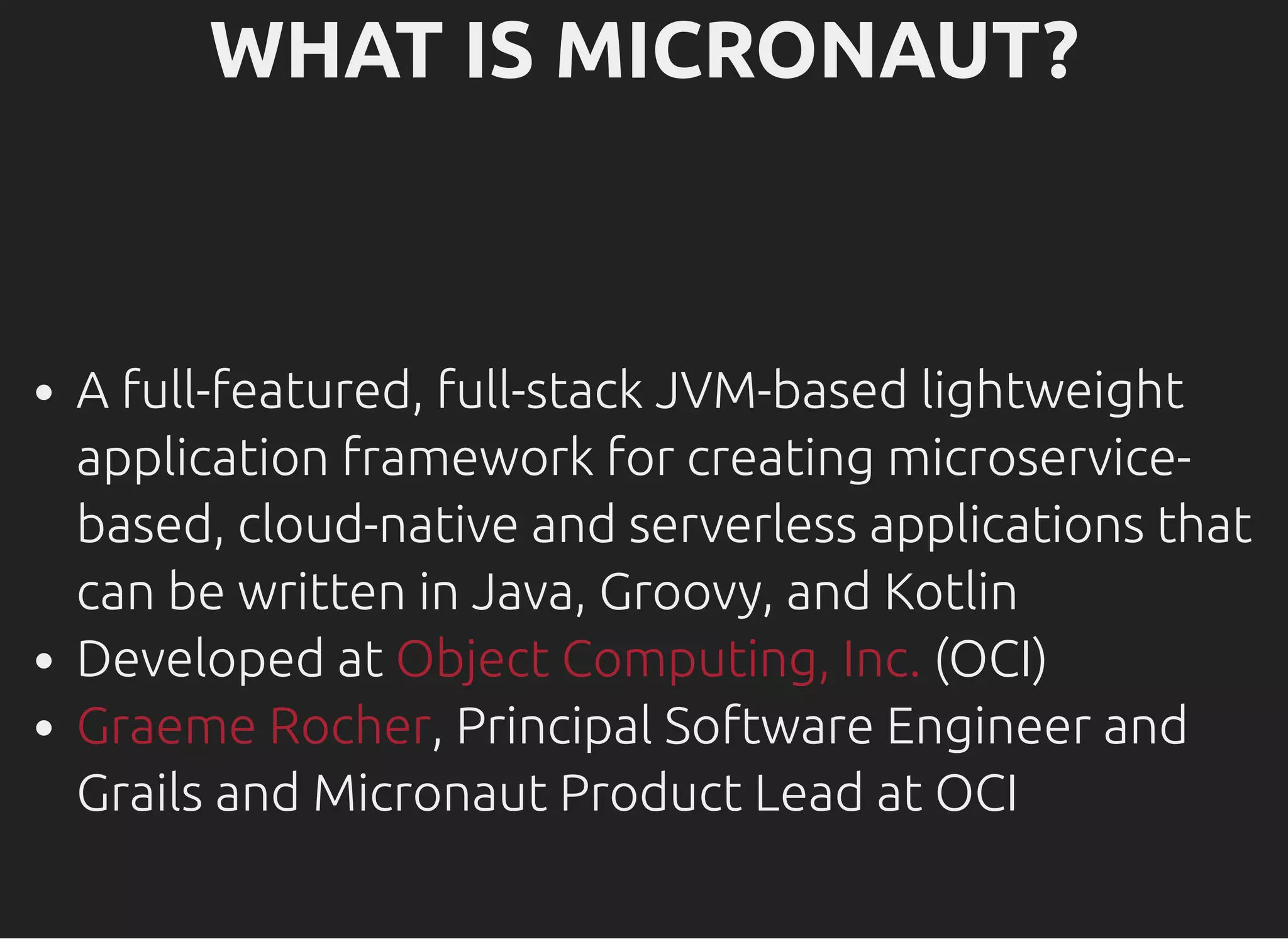 Building Microservices With Micronaut A Full Stack Jvm Based Framework Ppt