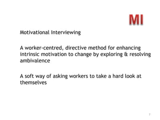 Building motivation for change as a platform for return to work | PPT