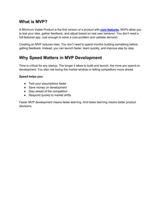 A Comprehensive Guide to Building MVPs Faster with Flutter | PDF