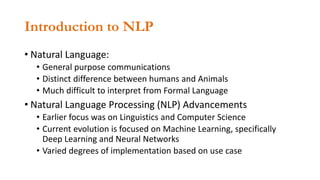 Building NLP solutions for Davidson ML Group | PPT