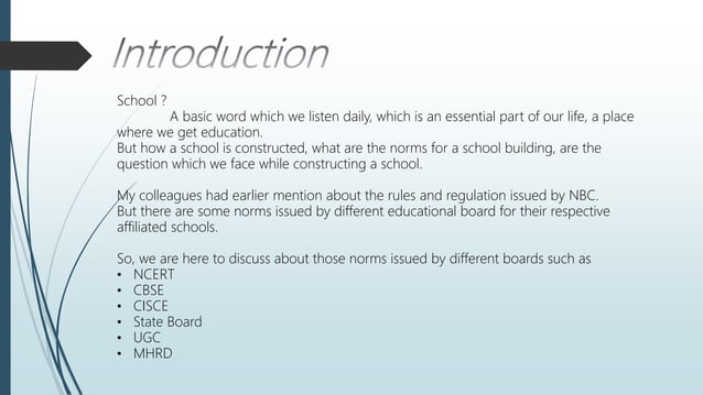 School Building norms | PPTX
