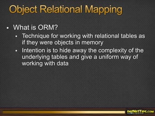 Building nTier Applications with Entity Framework Services | PPT