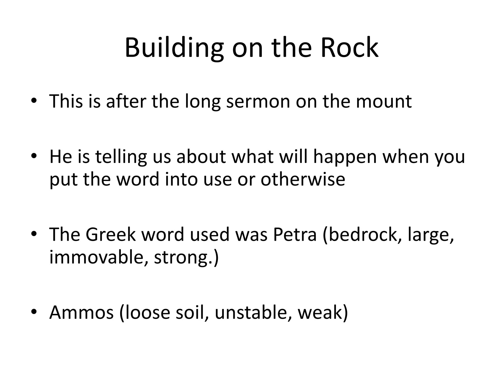 Building on the rock.pptx