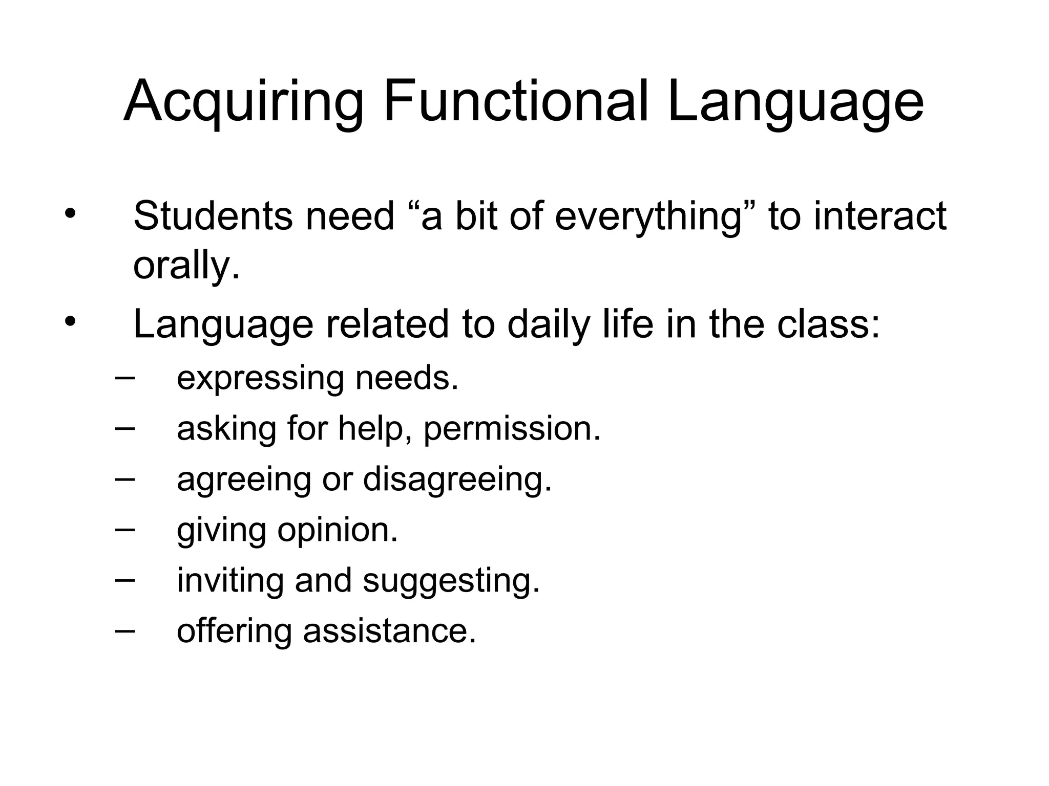 Building oral language skills | PPT