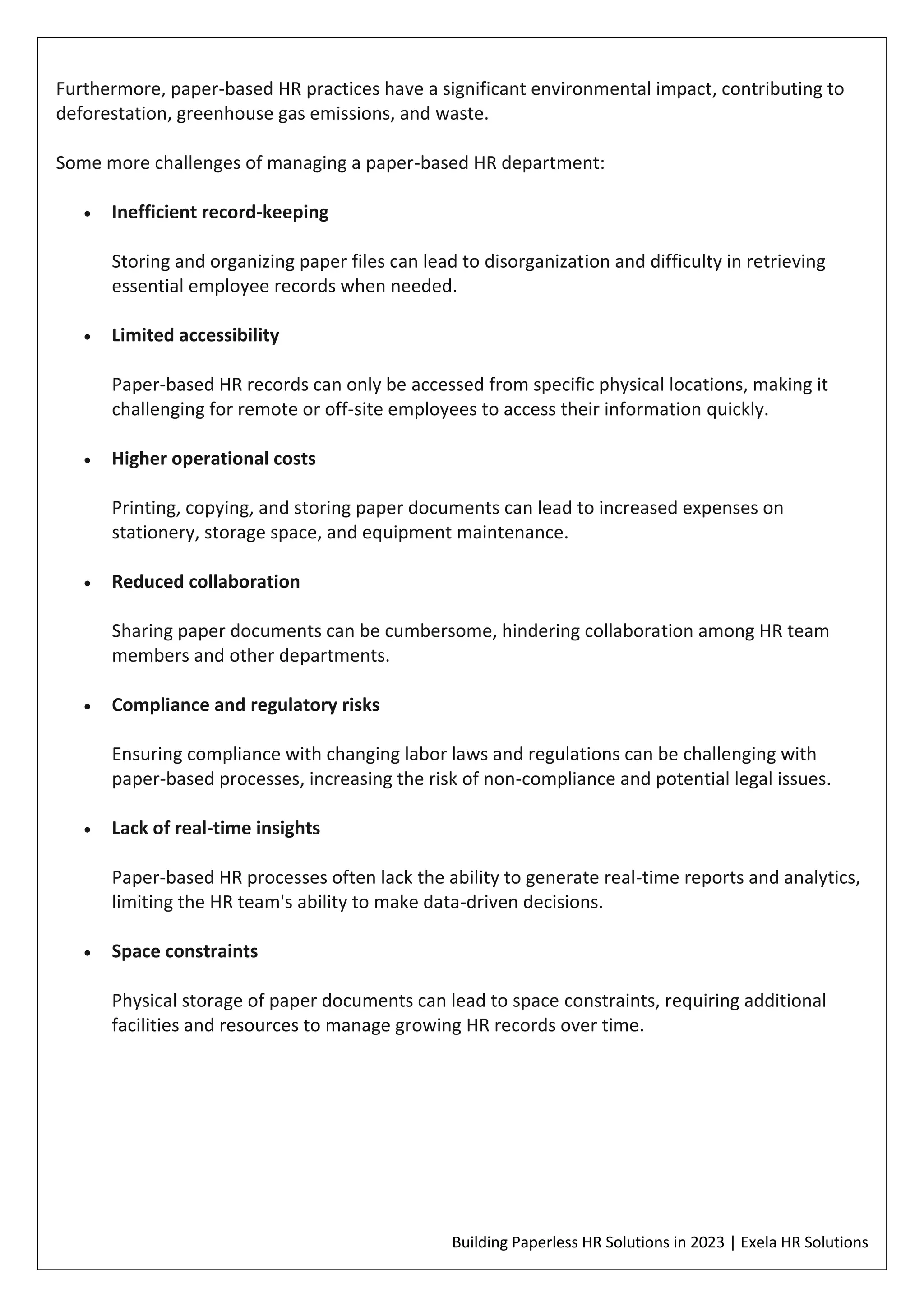 Building Paperless HR Solutions in 2023 | PDF