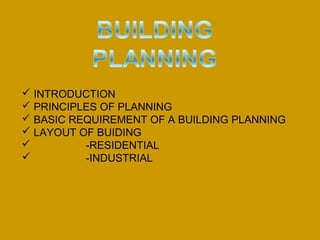 Building planning | PPT