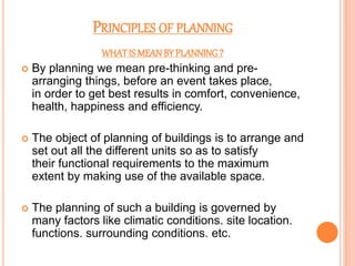 Building planning | PPTX