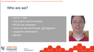 O365Engage17 - Building portals with microsoft graph api | PDF | Web Development | Internet