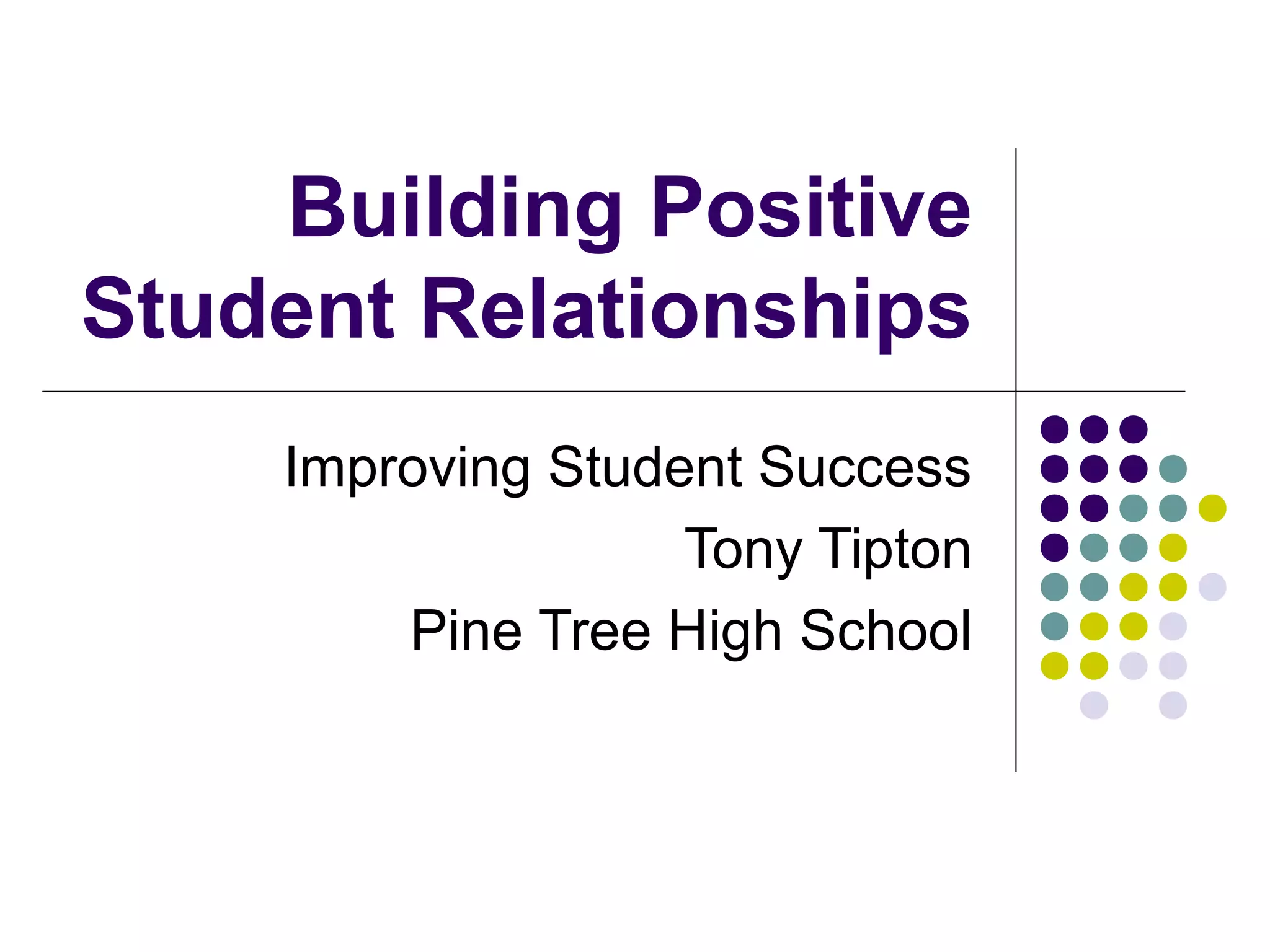 Building positive student_relationships | PPT