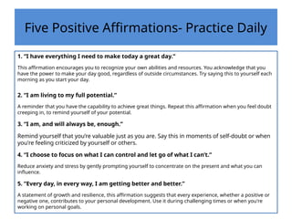 Building Positivity- Path to growth and success | PPTX