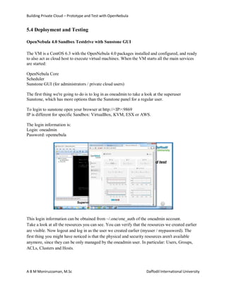 Build a private cloud – prototype and test with open nebula | PDF