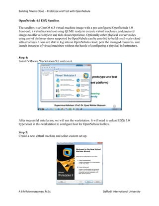 Build a private cloud – prototype and test with open nebula | PDF