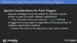 Building Push Triggers for Logic Apps | PPTX | Cloud Computing | Internet