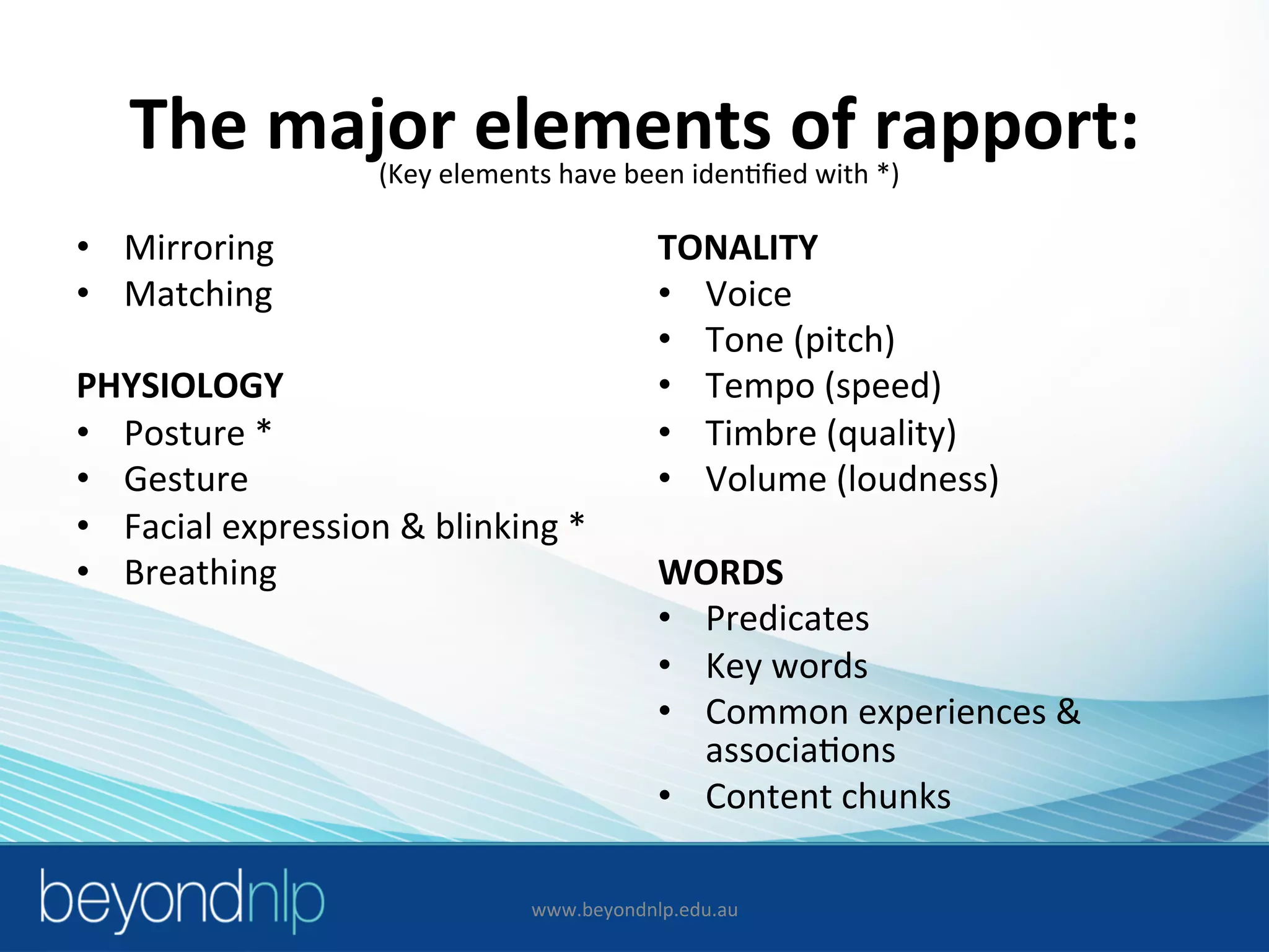 Tools to Build Rapport and Better Relationships | PDF