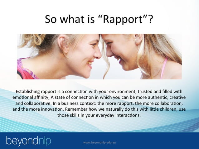 Tools to Build Rapport and Better Relationships | PDF
