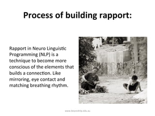 Tools to Build Rapport and Better Relationships | PDF