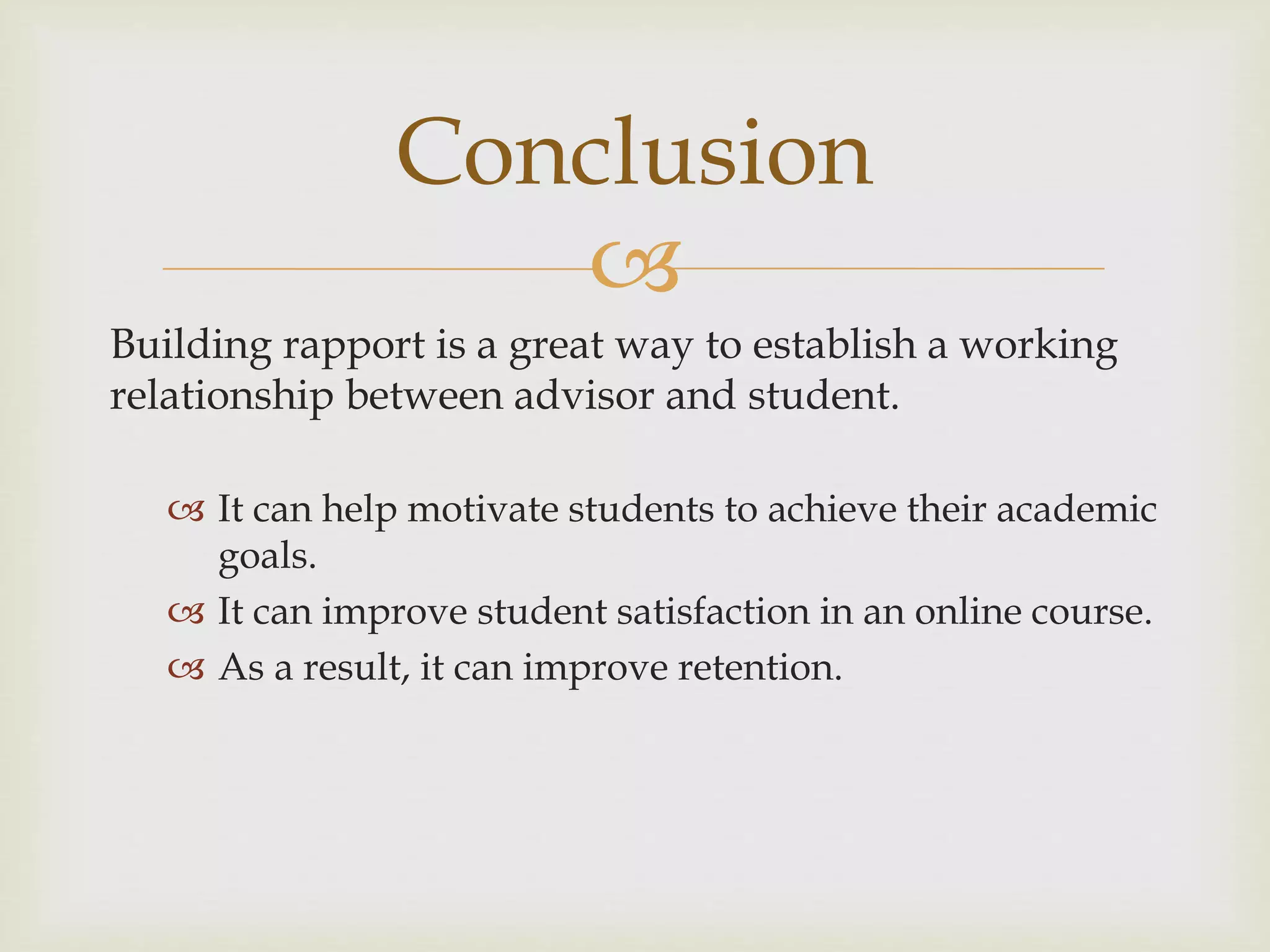 Building rapport with students | PPTX