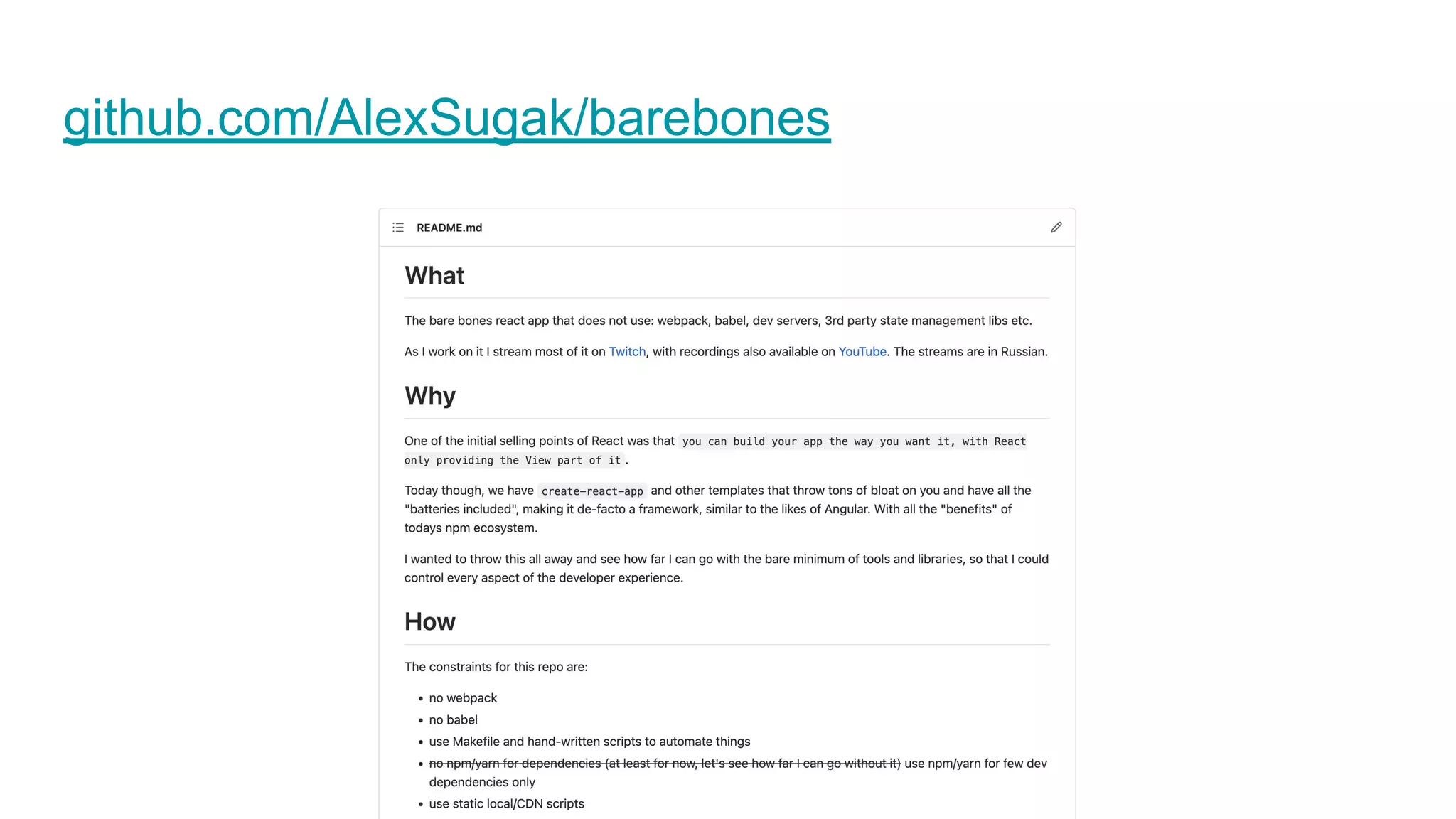 "Building a full-stack react app with empty node_modules", Oleksandr Suhak | PDF