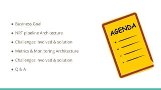 Building real time Data Pipeline using Spark Streaming | PPTX | Cloud Computing | Internet