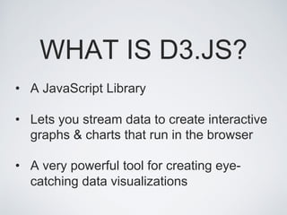 Streaming and Visualizing Data with D3.js