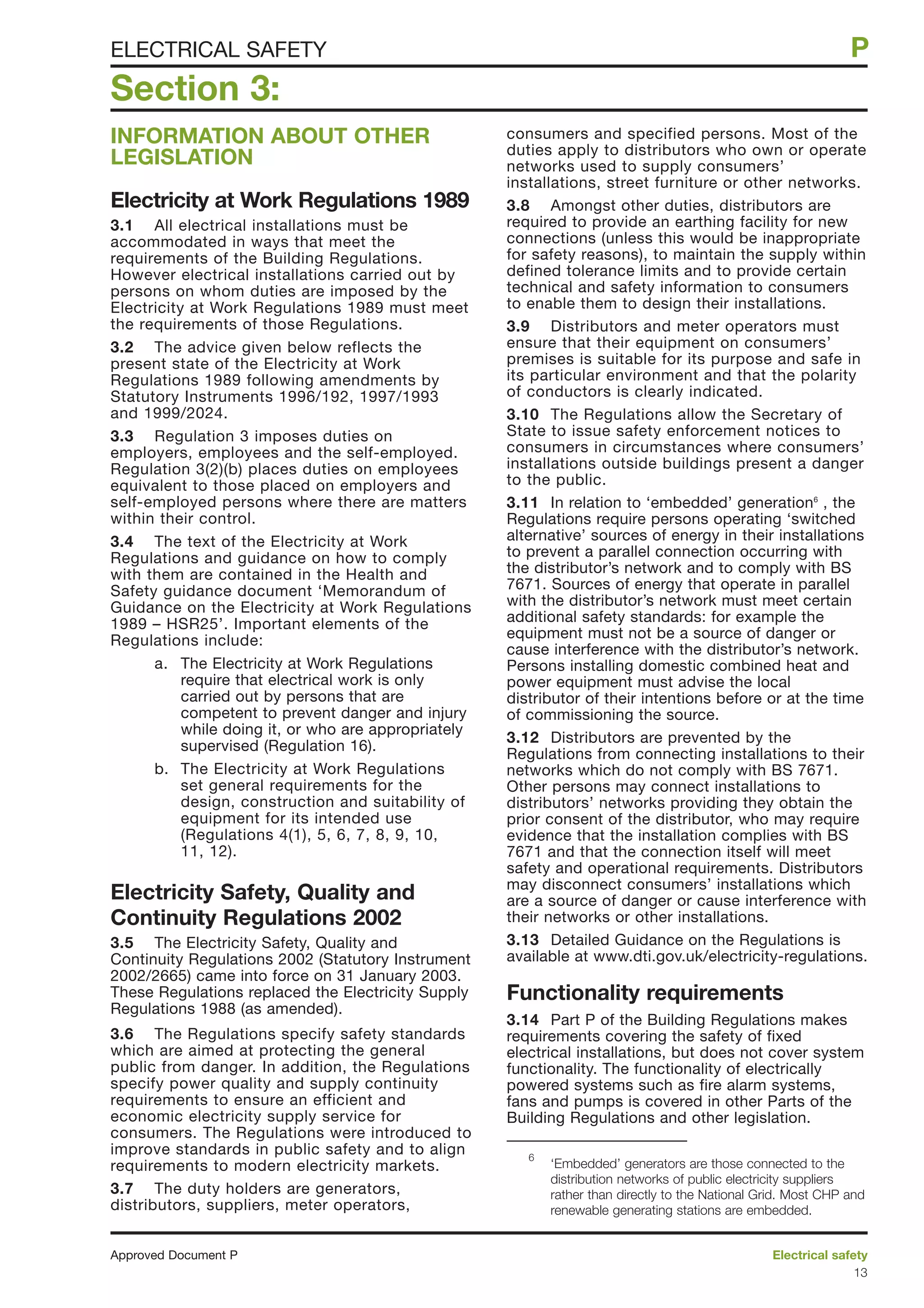 Building regulations electrical safety jan 2005 | PDF