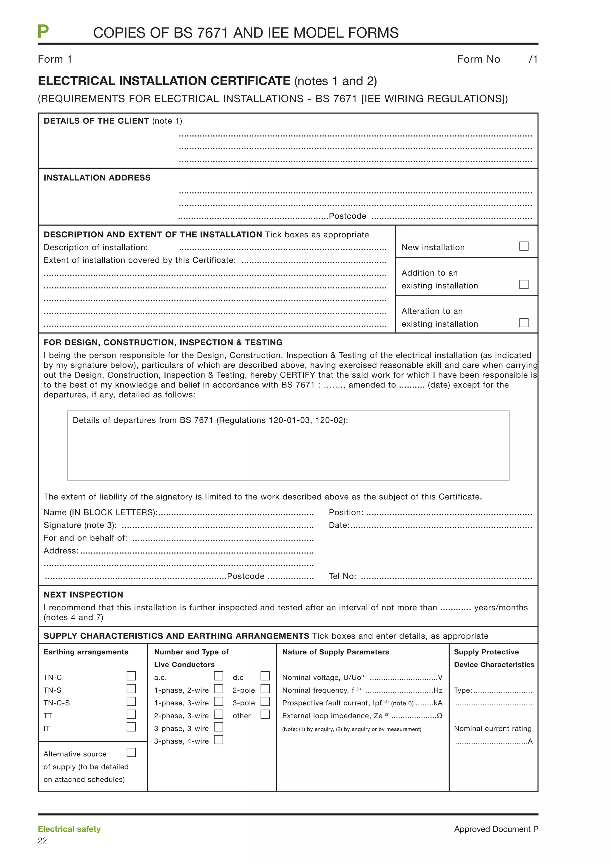 Building regulations electrical safety jan 2005 | PDF