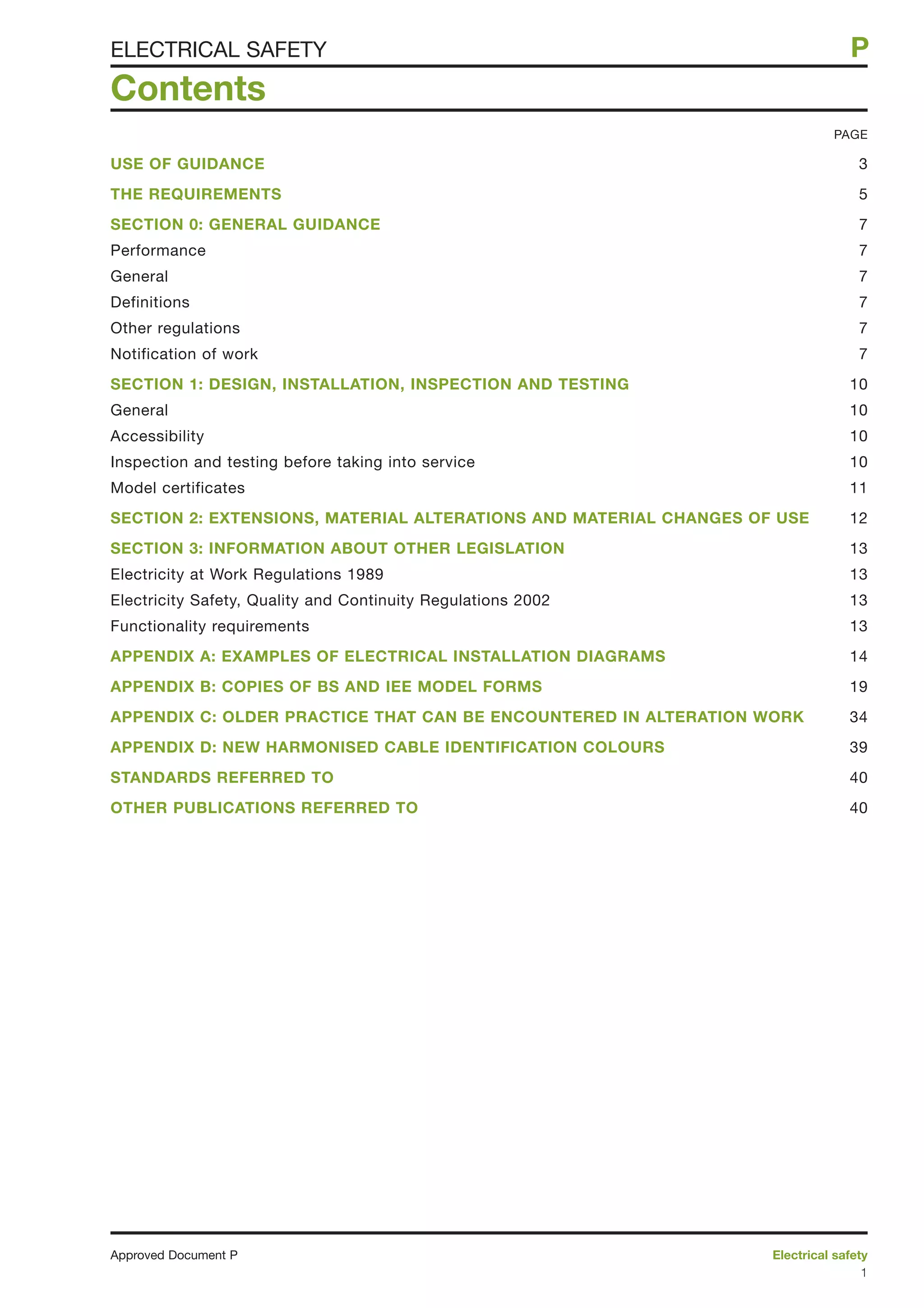 Building regulations electrical safety jan 2005 | PDF