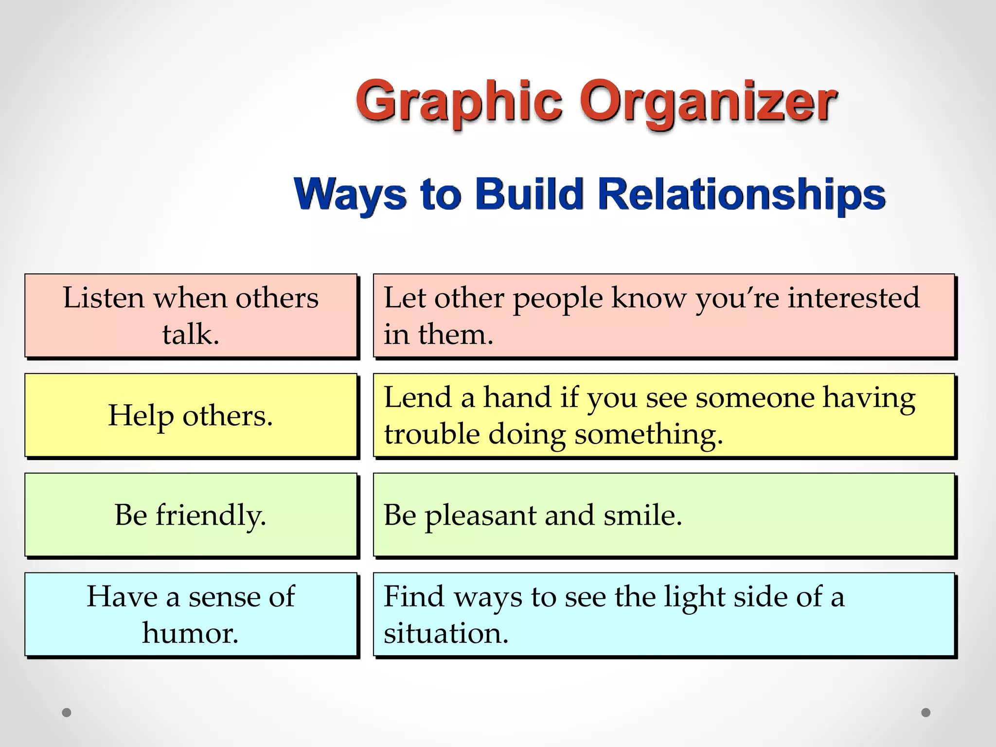Building relationships | PPTX
