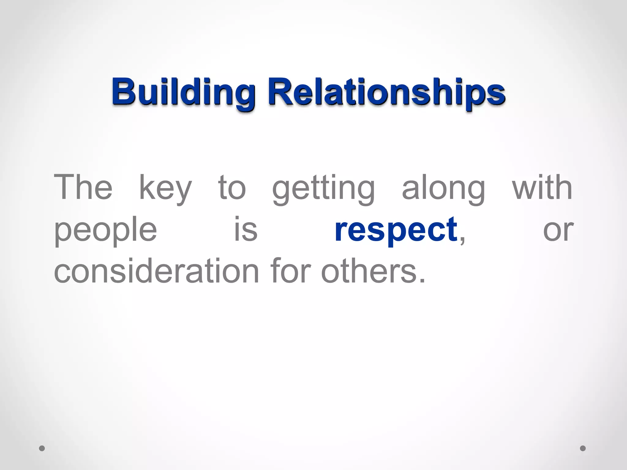 Building relationships | PPTX