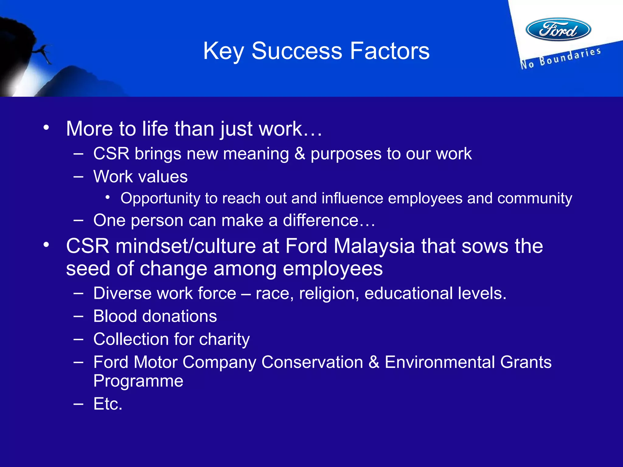 Breaking down barriers to successful CSR | PPT