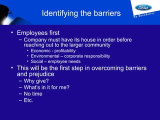 Breaking down barriers to successful CSR | PPT
