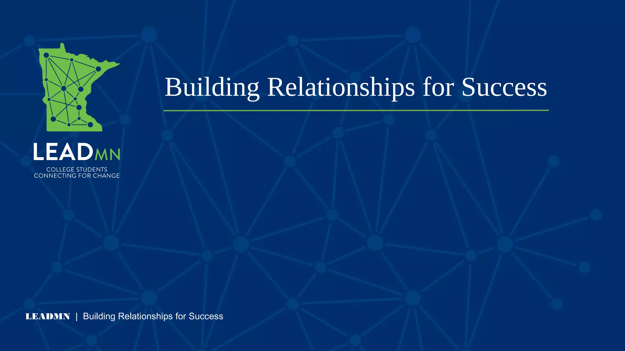 Building Relationships for Success | PPT