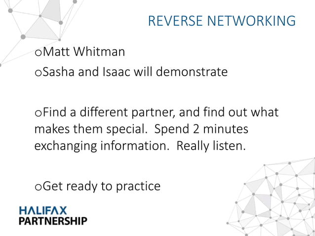 Networking 101 - Building Relationships | PPTX