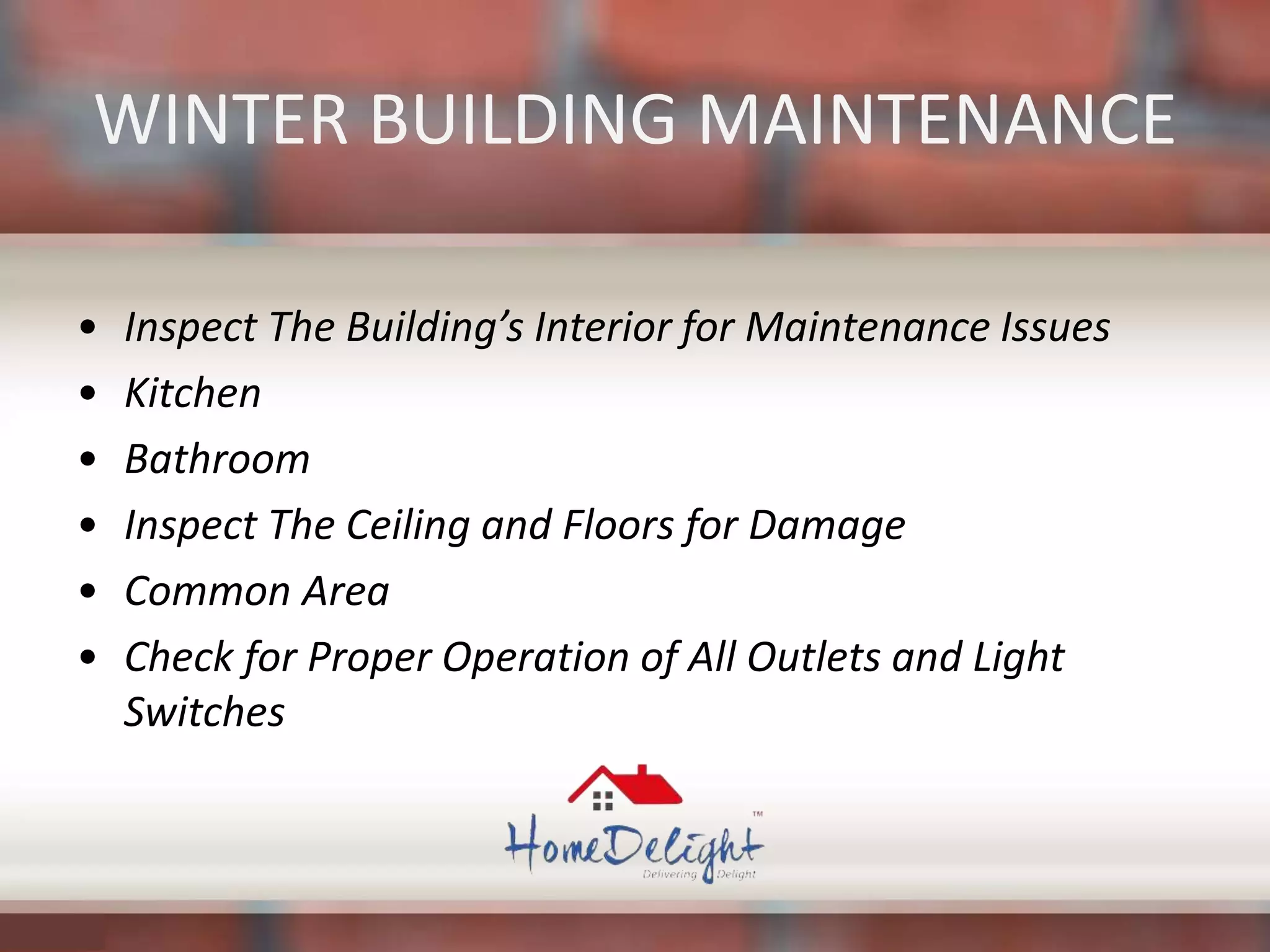 Building Repair and Maintenance Checklist.ppt