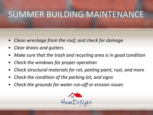 Building Repair and Maintenance Checklist.ppt