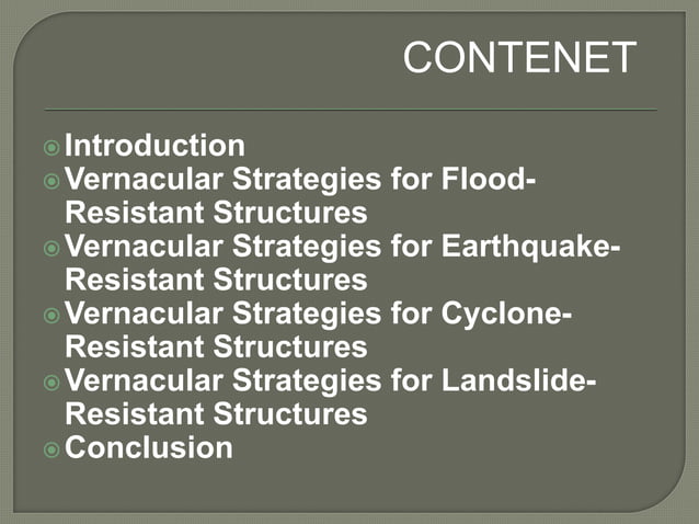 Building Resilience: Vernacular Strategies for Disaster-resistant Structures in India | PPTX