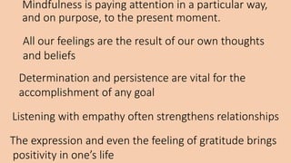 Building resilience and social emotional intelligence | PPTX