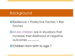 Building Resilience in Early Childhood | PPTX