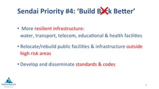 Building resilience with the sendai framework (Aris Papadopoulos) | PPT