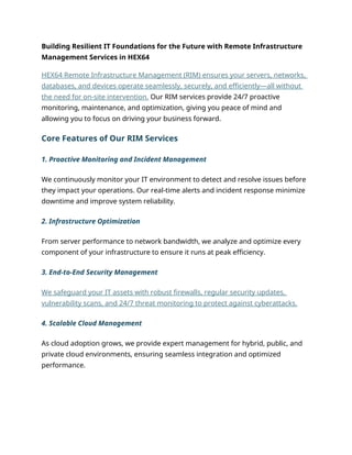 Building Resilient IT Foundations for the Future with Remote Infrastructure Management Services ...