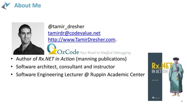 Building responsive applications with Rx - CodeMash2017 - Tamir Dresher | PPT
