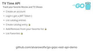 Building REST APIs using gRPC and Go | PPT