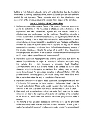 Building Risk Tolerance into the Program Plan and Schedule | PDF