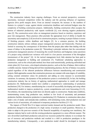 A Production Model for Construction: A Theoretical Framework | PDF