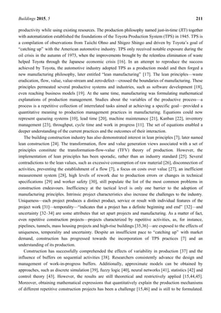 A Production Model for Construction: A Theoretical Framework | PDF