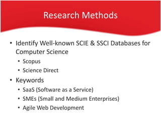 書報期末 - Building Saas Through Research | PPT