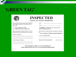 BUILDING SAFETY EVALUATION ATC 20.ppt